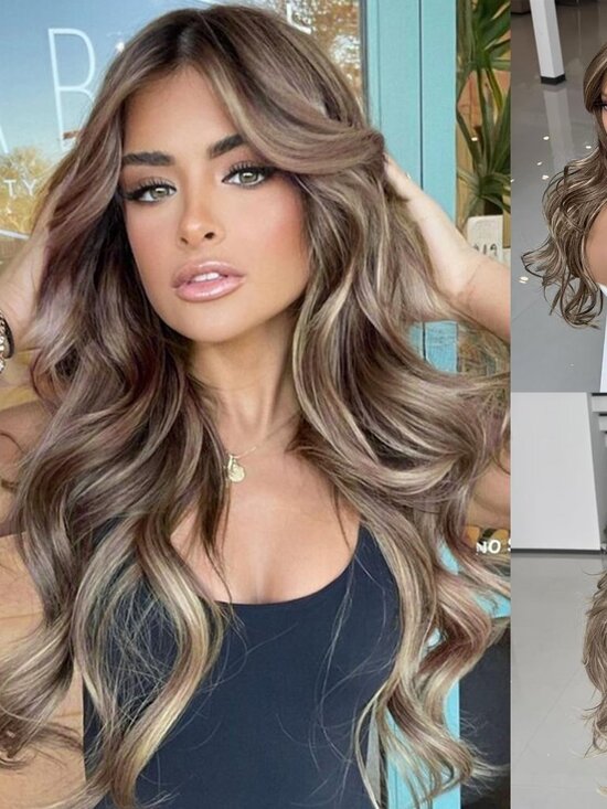 Jolelyne | Hair | New Jolelyne Long Wavy Layered Wig Highlight Honey ...